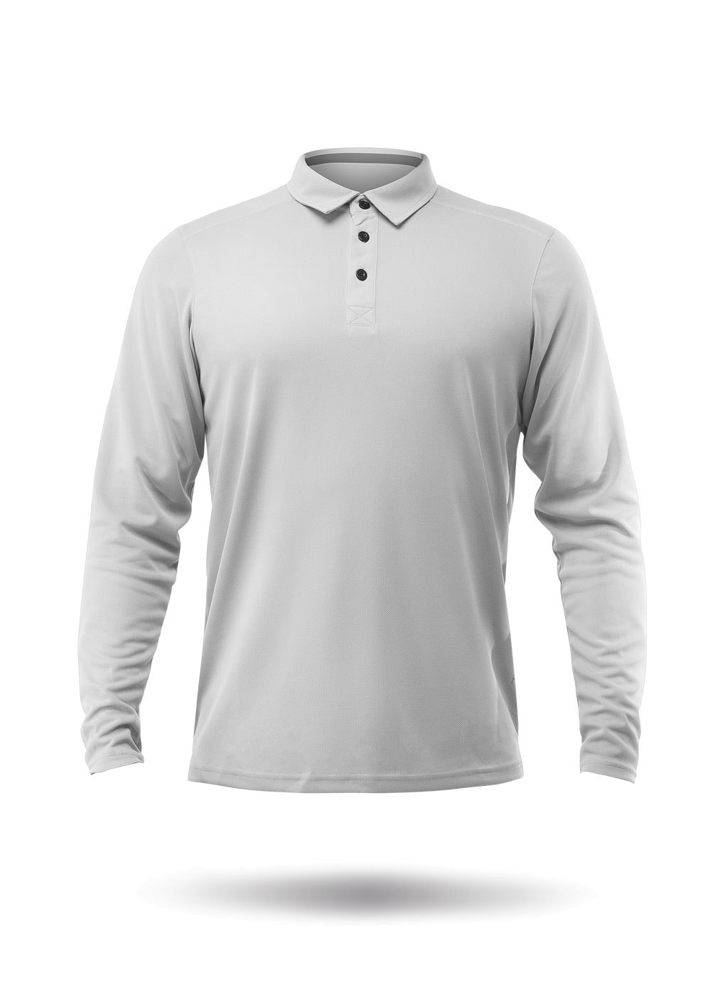 Mens ZhikDry LT Long Sleeve Polo - Ash | Australia