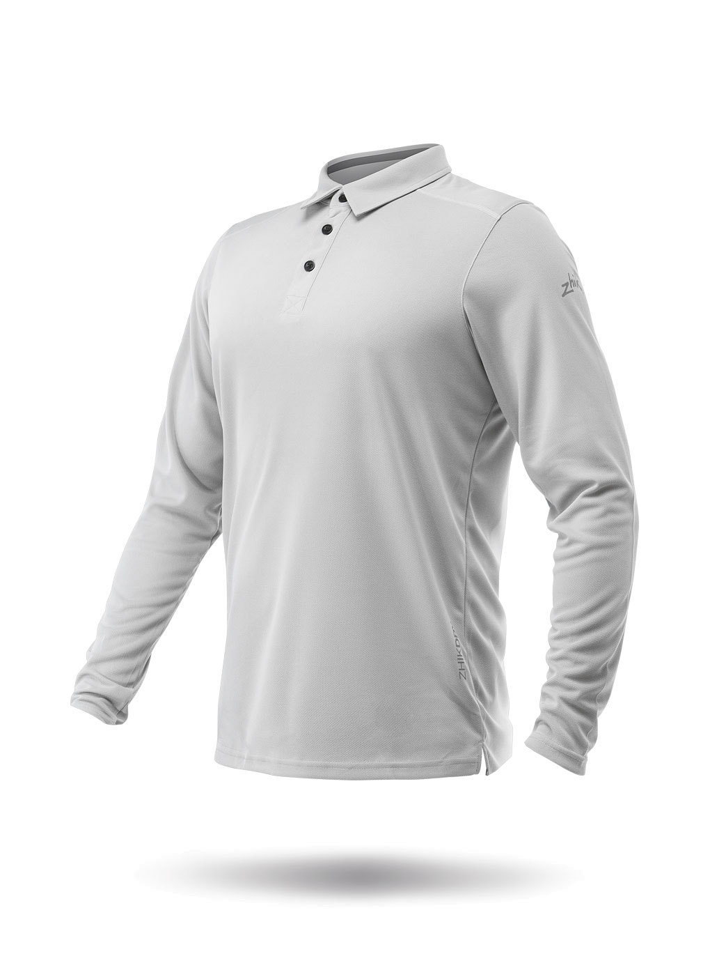 Mens ZhikDry LT Long Sleeve Polo - Ash | Australia